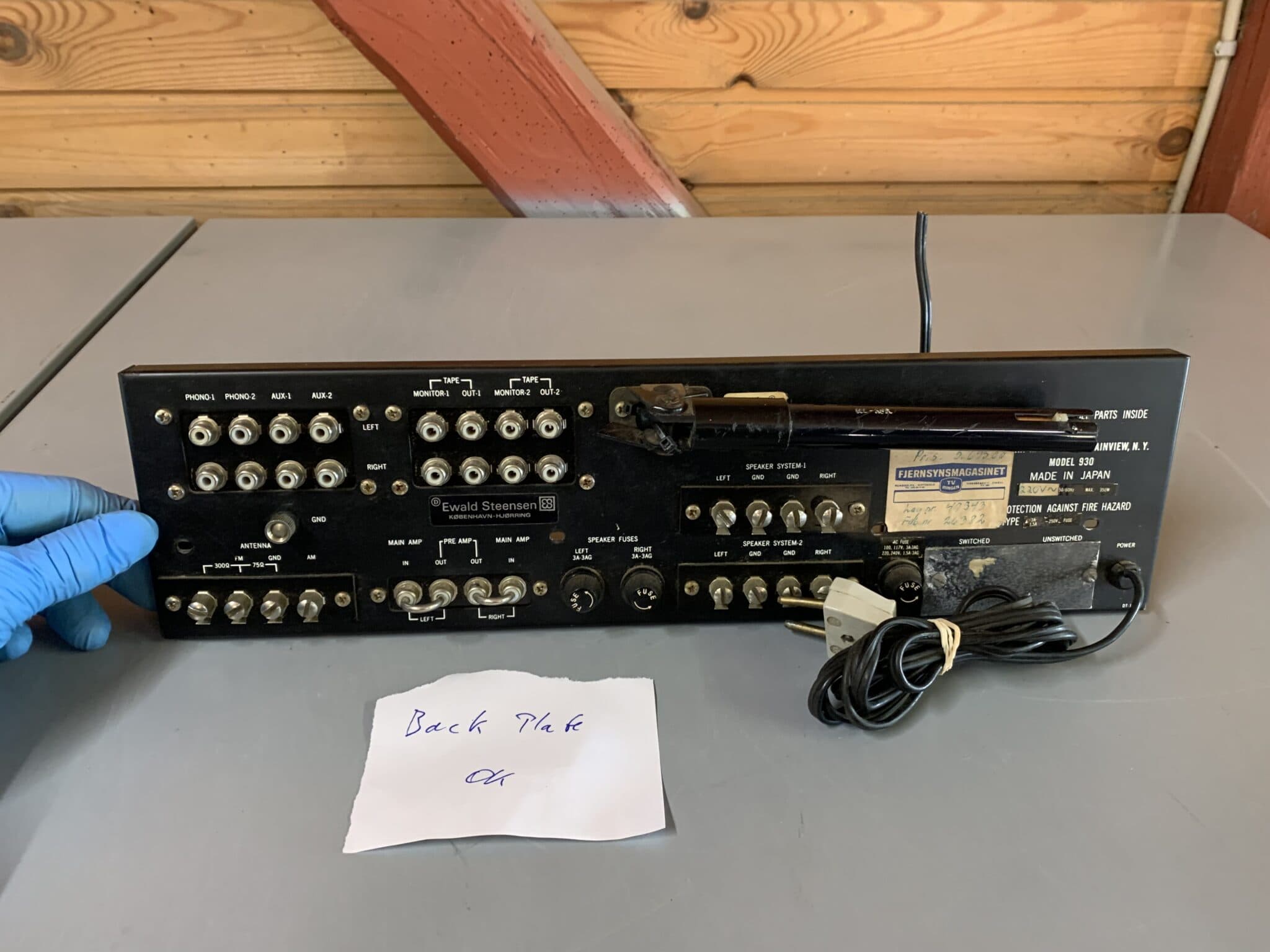 Original Harman Kardon 930 - Back Plate - SOLGT! - ♫ Vintage HiFi ...