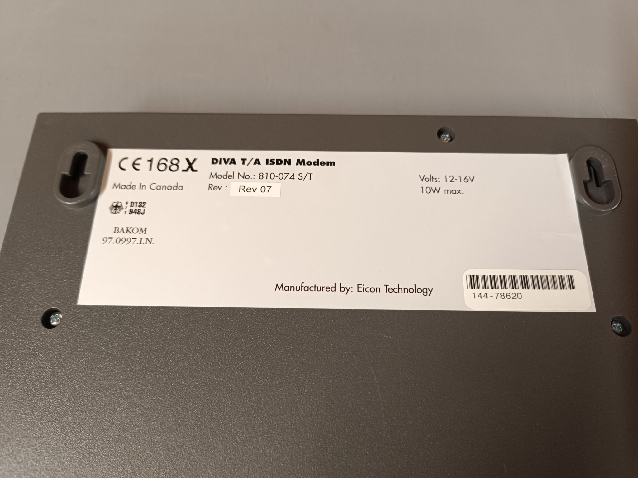 Eicon DIVA T/A ISDN Modem - ♫ Vintage HiFi Webshop - Stort udvalg ...