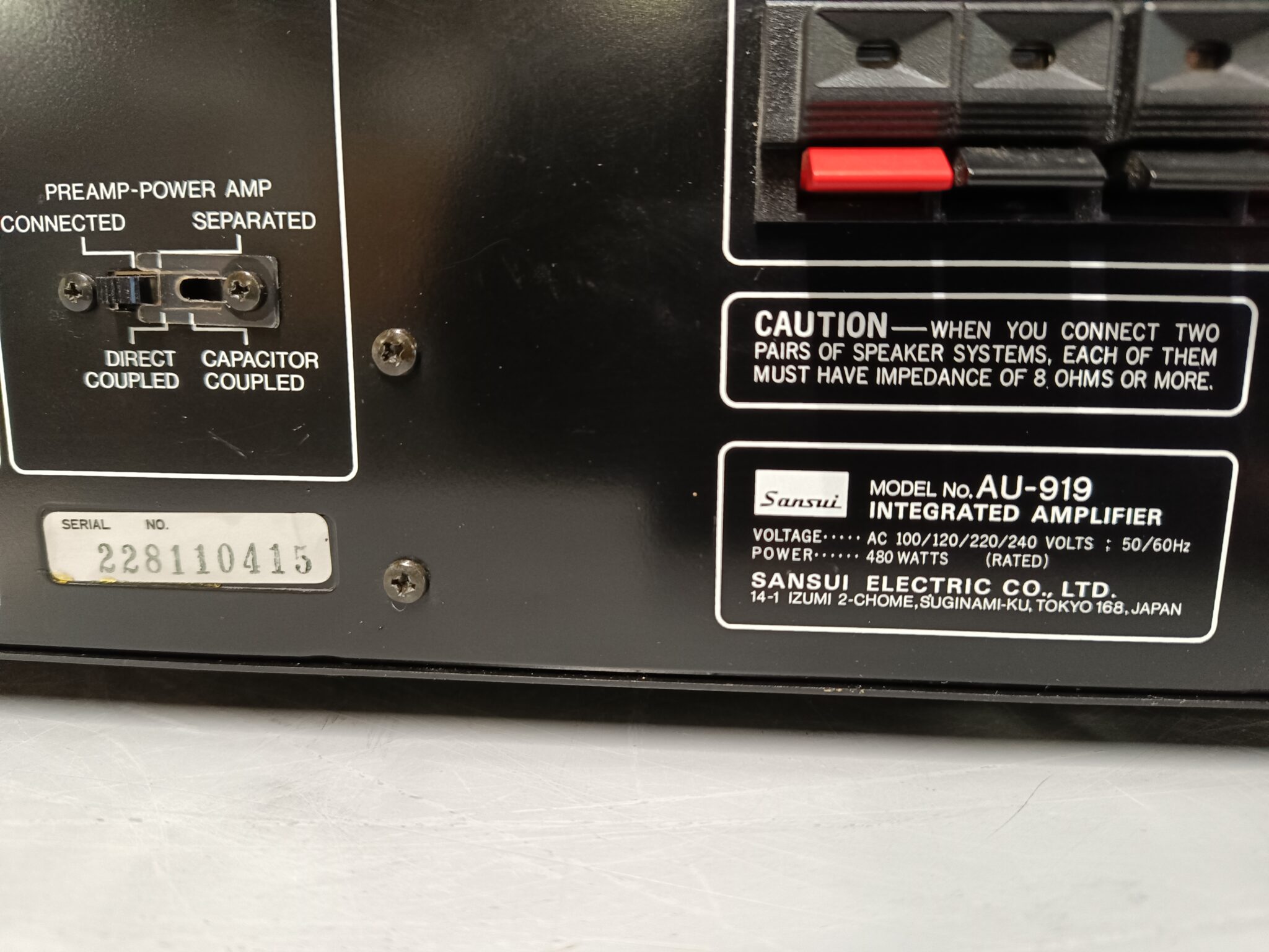 SANSUI AU-919 - 50 HOUR REFURBISHED! - SOLGT! - ♫ Vintage HiFi Webshop ...