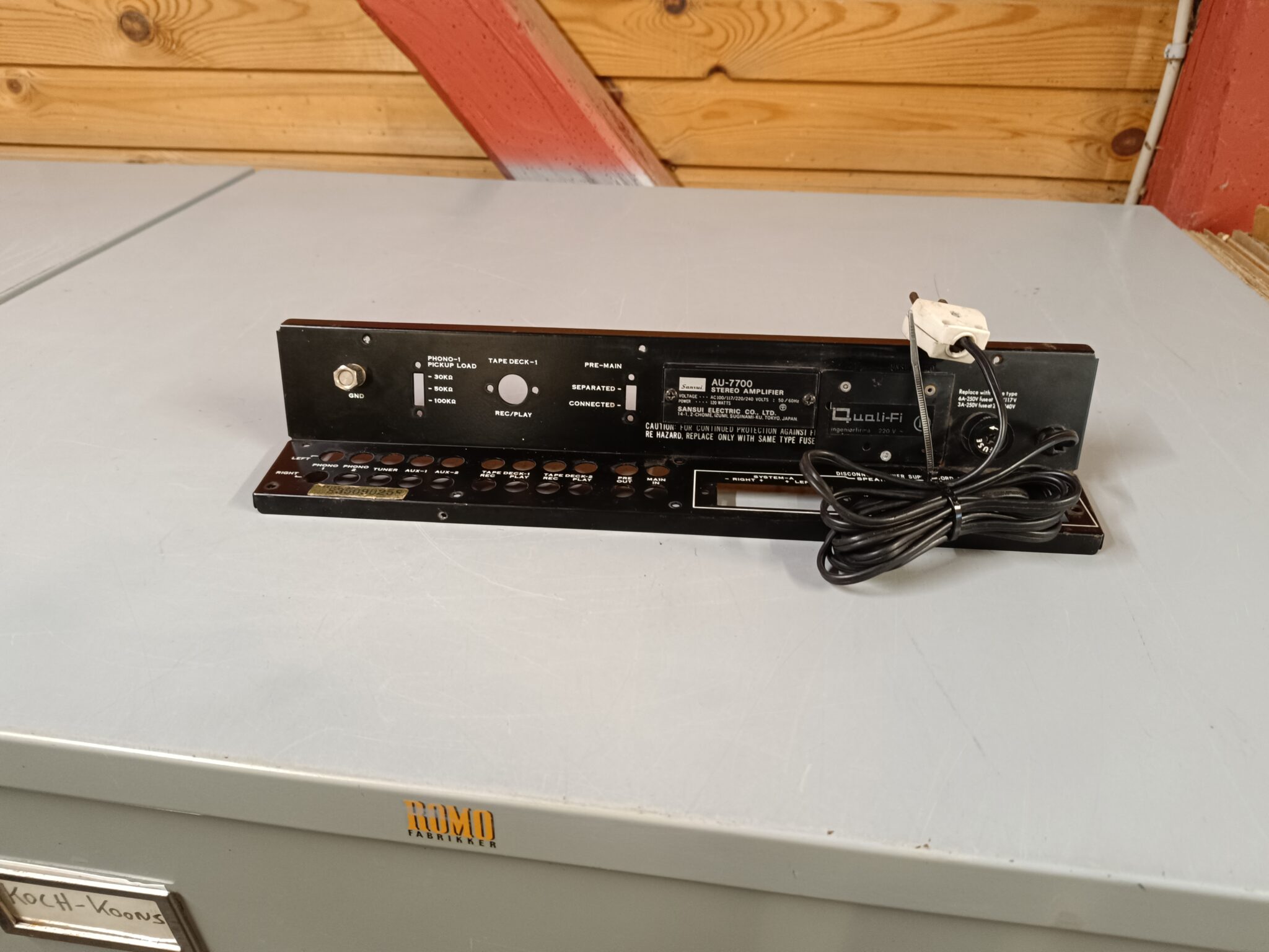 Original Sansui AU-7700 - Back Plate / Back Panel - ♫ Vintage HiFi ...