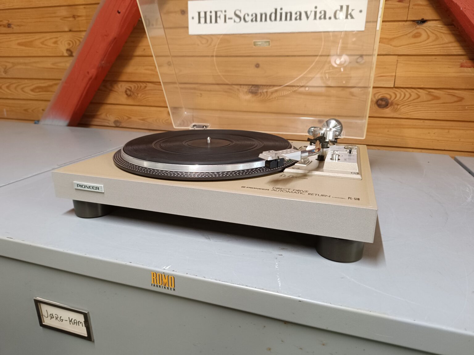 Pioneer PL-518 vintage pladespiller - 1 ejers i flot og org. stand ...